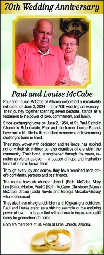 Paul and Louise McCabe | News, Sports, Jobs - Altoona Mirror
